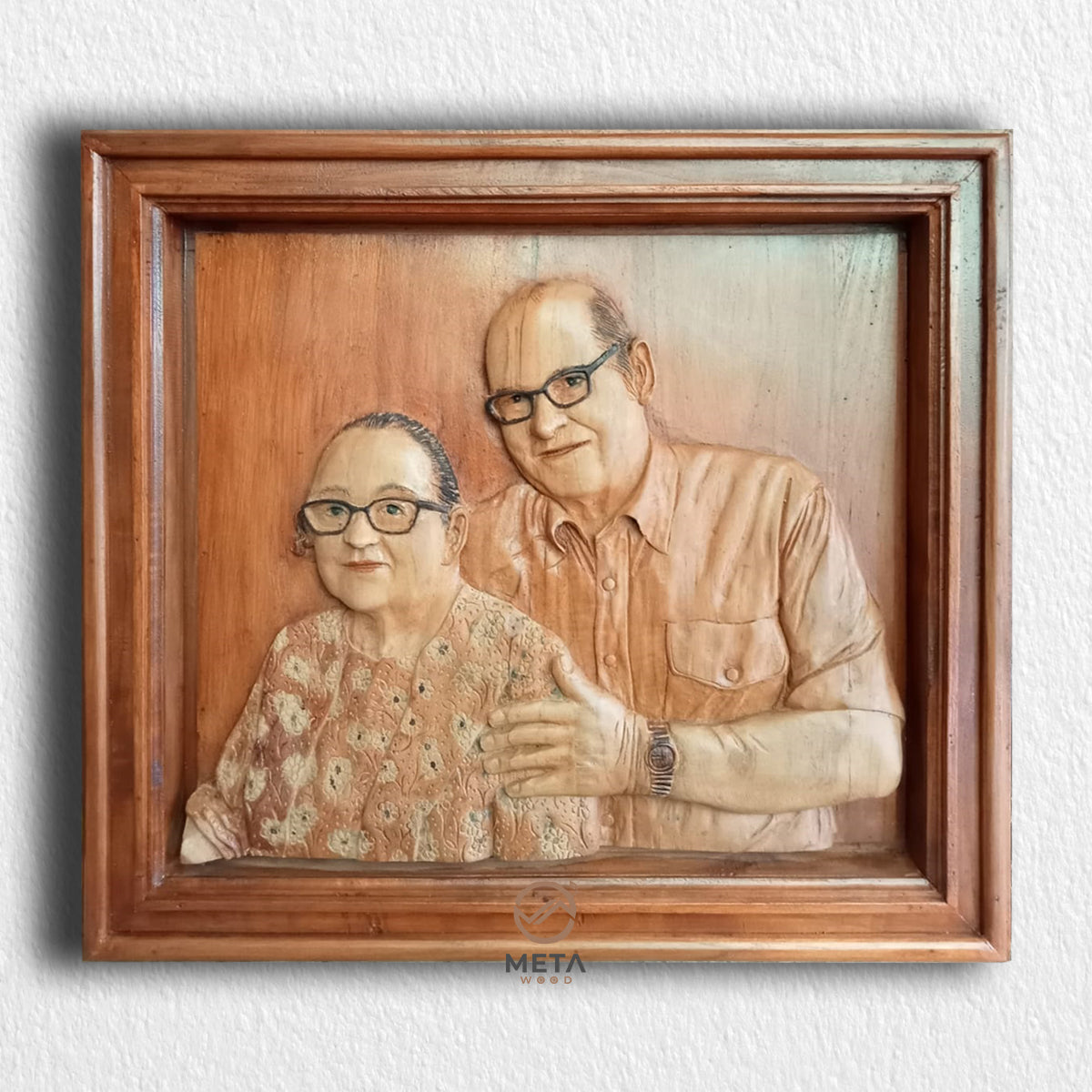 Personalized Custom 3D Realistic Double Photo Portrait Wood Carving ...