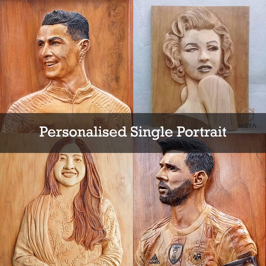 Personalized Custom Hand Carved Human Portrait Wood Relief Carving ...